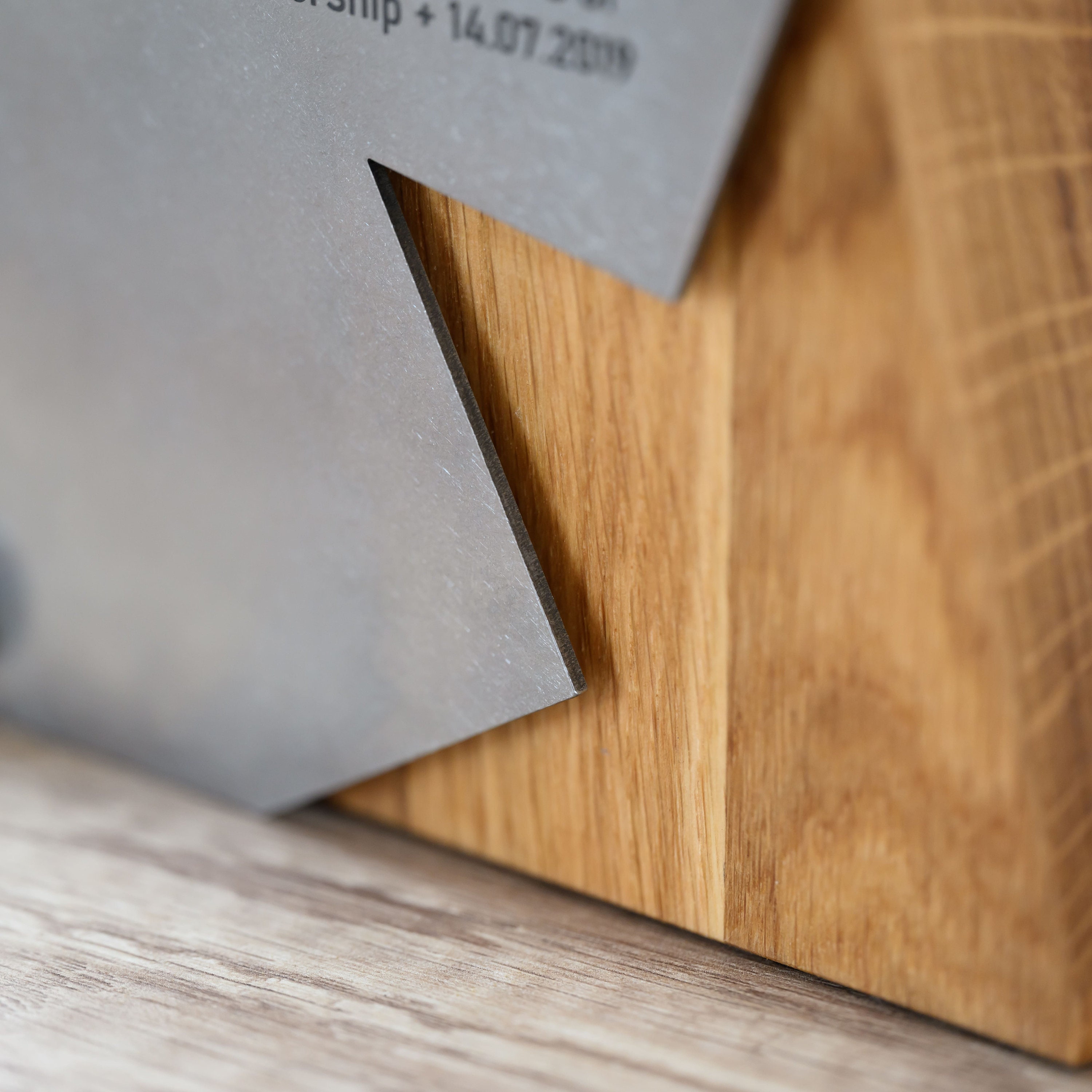 Personalized Wooden Trophy With Metal, Modern Custom Recognition Award ...