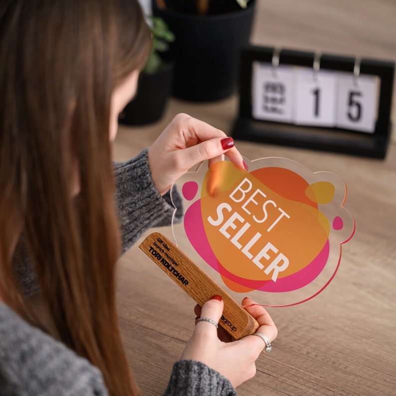 Customizable Wood and Acrylic Trophy - Custom Trophies, Business ...