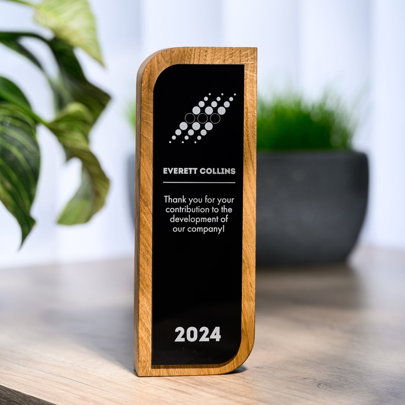 Tailored Wood and Acrylic Trophy Customizable Trophies, Business ...