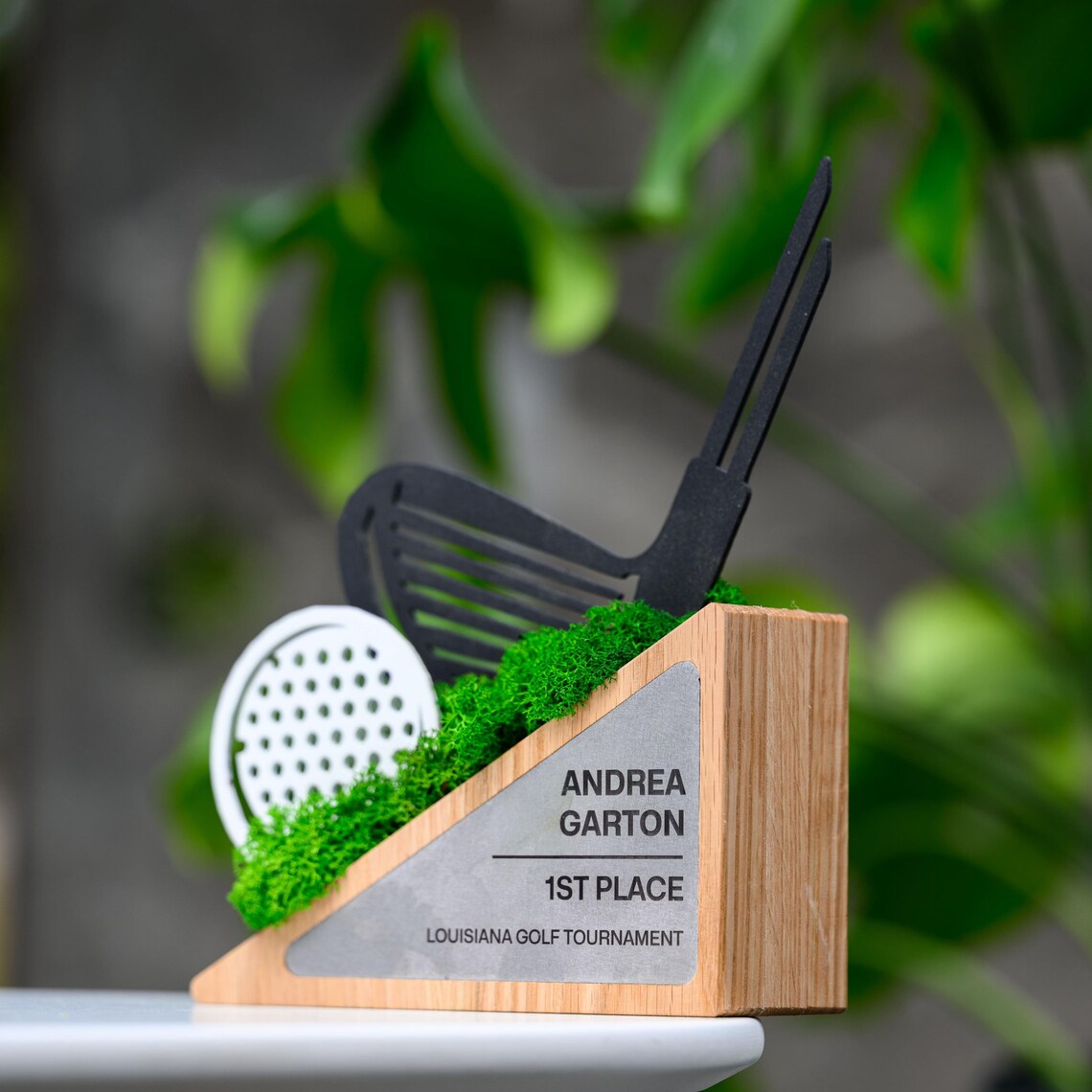 Contemporary Wooden and Metal Award - Personalized Recognition Trophy ...