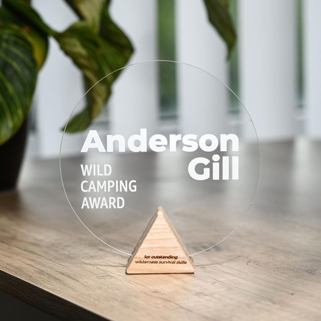 Personalized Round Acrylic Award Engraved Trophy for Teacher ...
