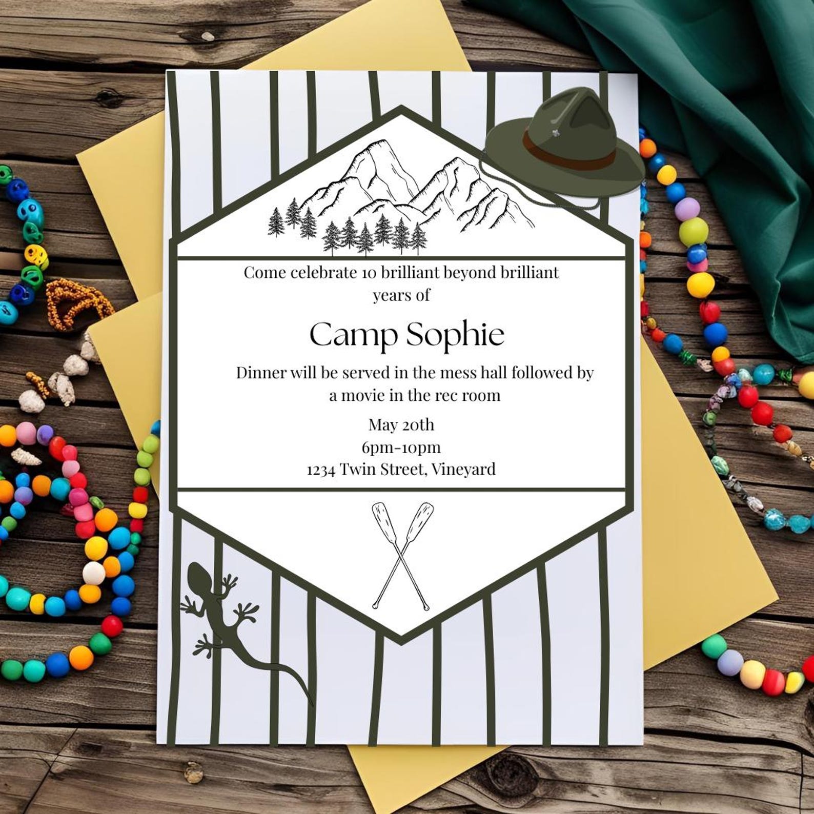 Editable Parent Trap Birthday Invitation: Camp Theme Party Invite - Etsy