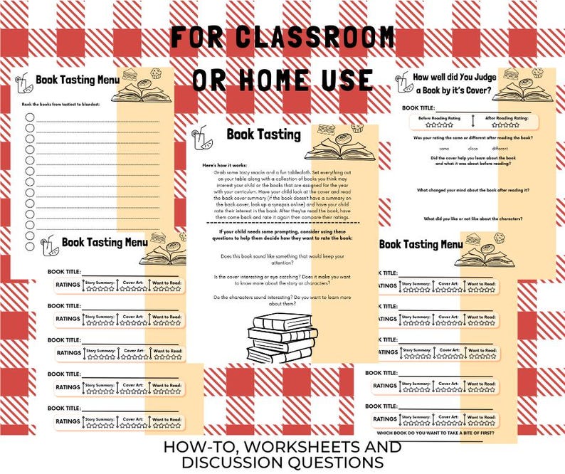 Book Tasting Kit: Printable How-to Guide, Ratings & Discussion - Etsy