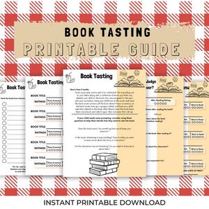 Book Tasting Kit: Printable How-to Guide, Ratings & Discussion - Etsy