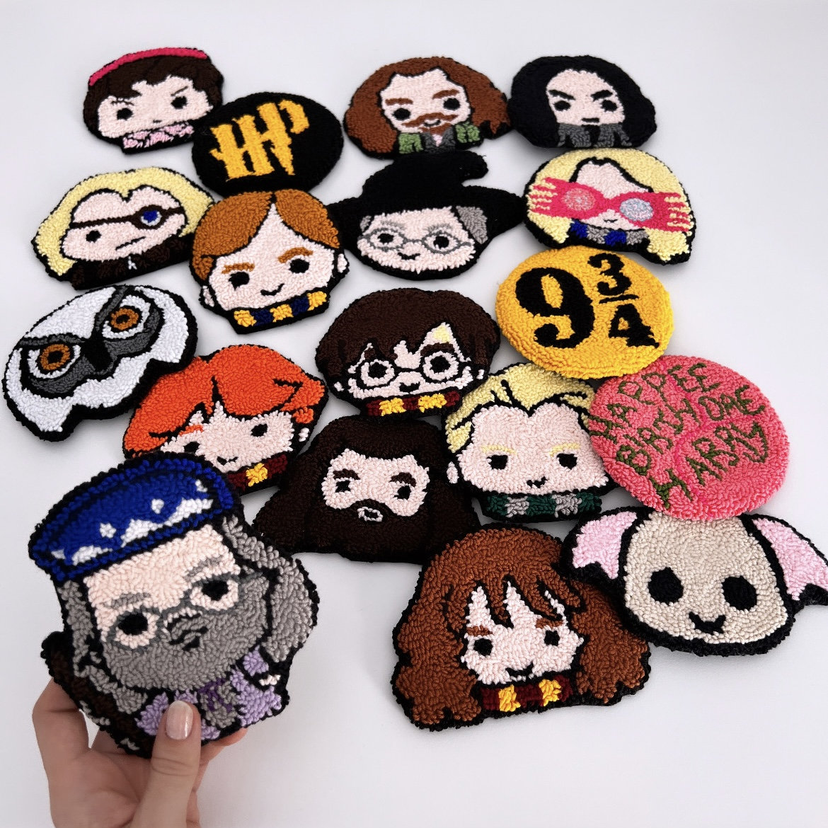 Harry Potter Punch Needle Coasters, Punch Needle Mug Rugs, Gift ...