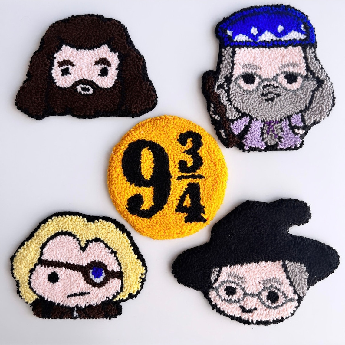 Harry Potter Punch Needle Coasters, Punch Needle Mug Rugs, Gift ...