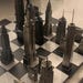 Chrome NEW YORK Chess Set W/tile Chess Board - Etsy