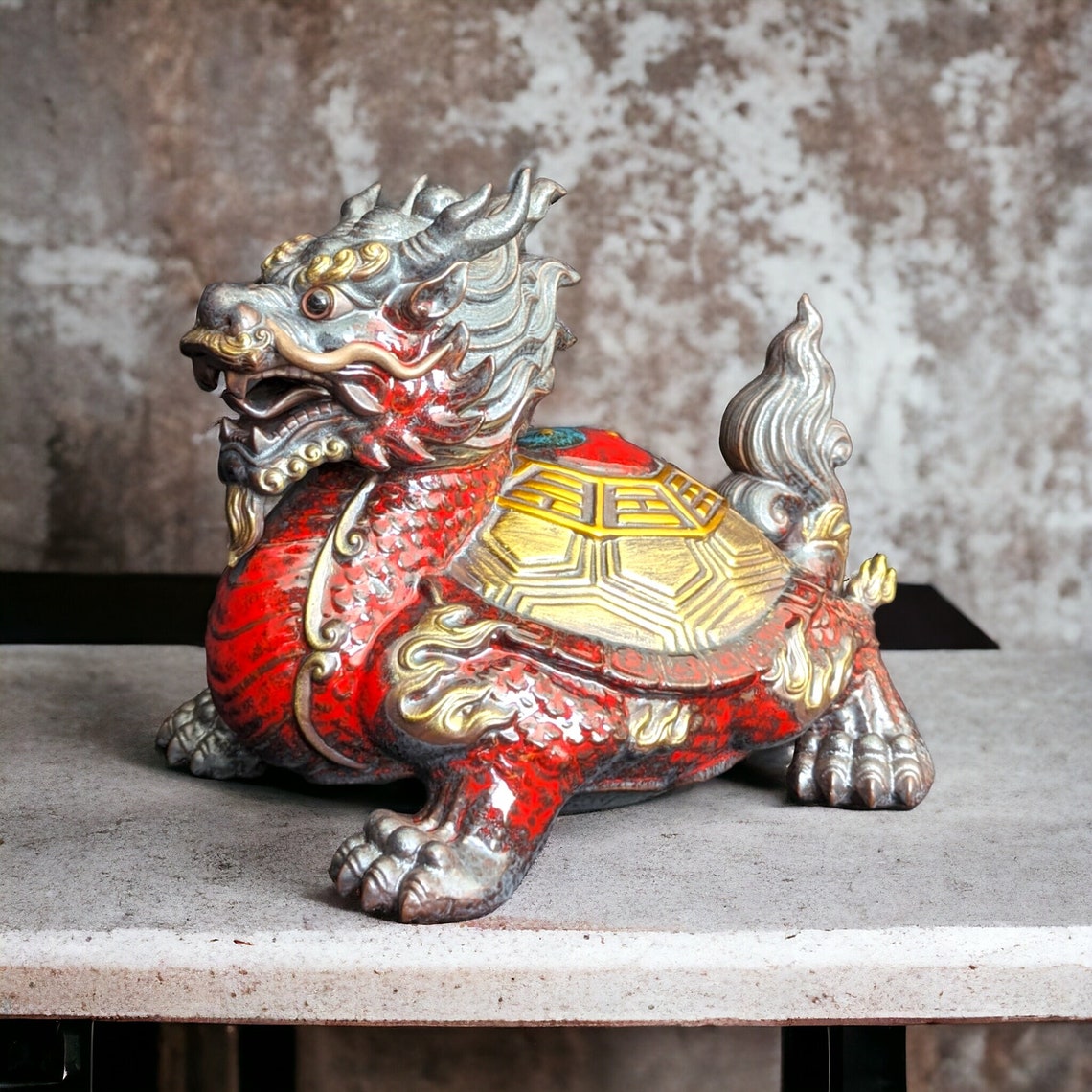 Modern Dynasty Dragon Turtle Statue Ceramic | New Design 2024 | Home ...