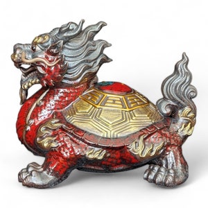 Modern Dynasty Dragon Turtle Statue Ceramic | New Design 2024 | Home ...