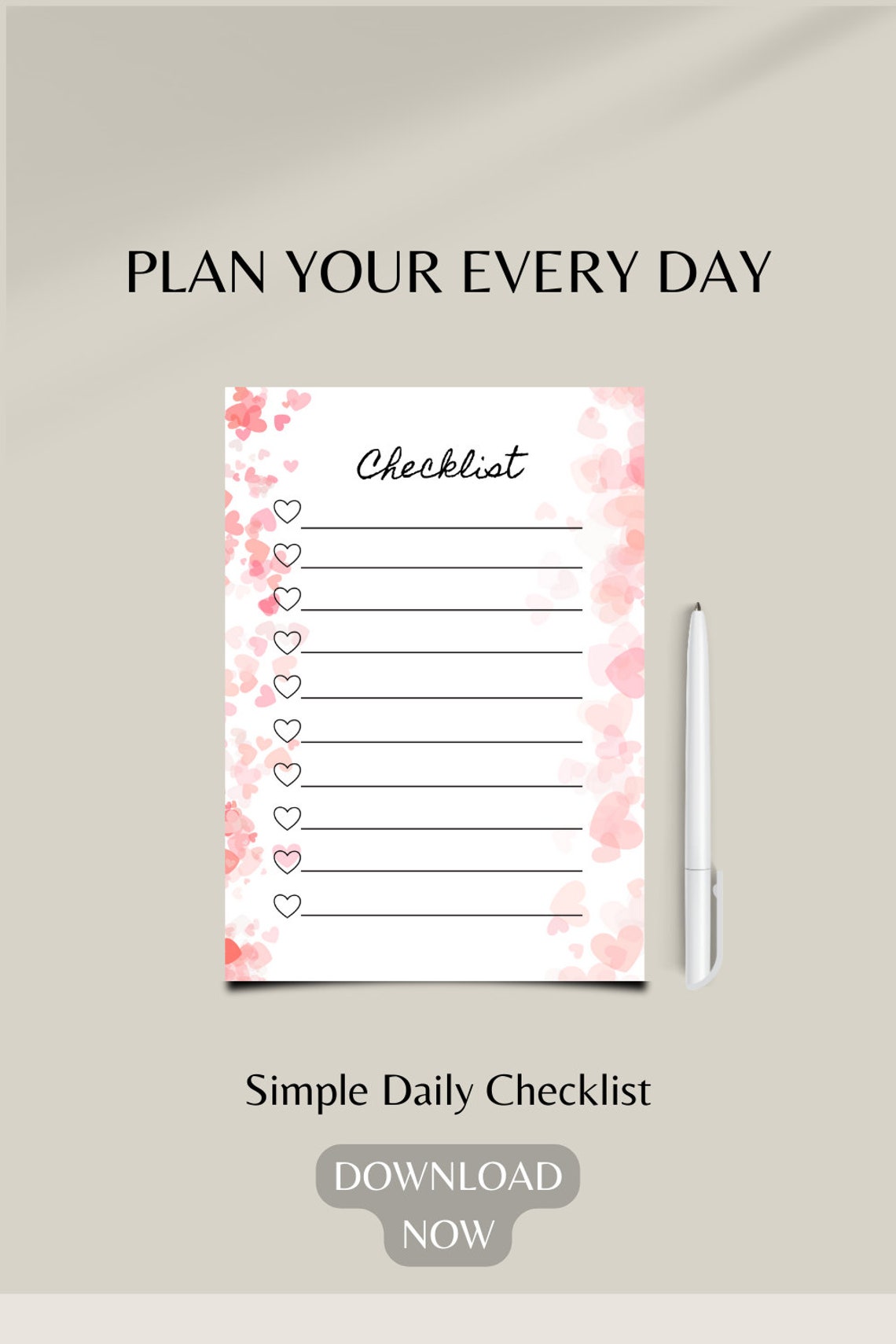 Daily to Do List, Daily Checklist, Printable Check List - Etsy