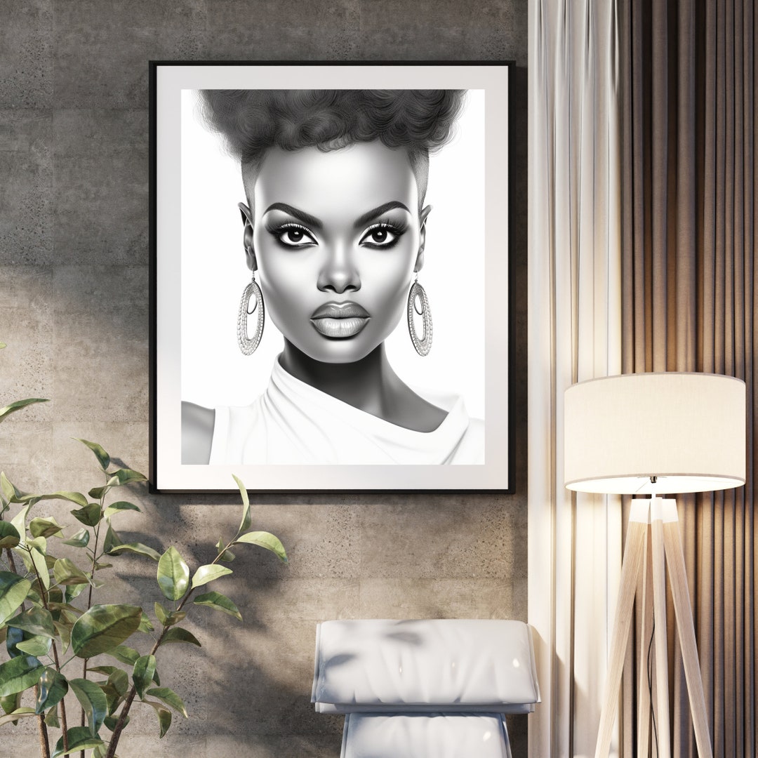 Vintage Model in Vouge Magazine , Black and White , Digital File - Etsy