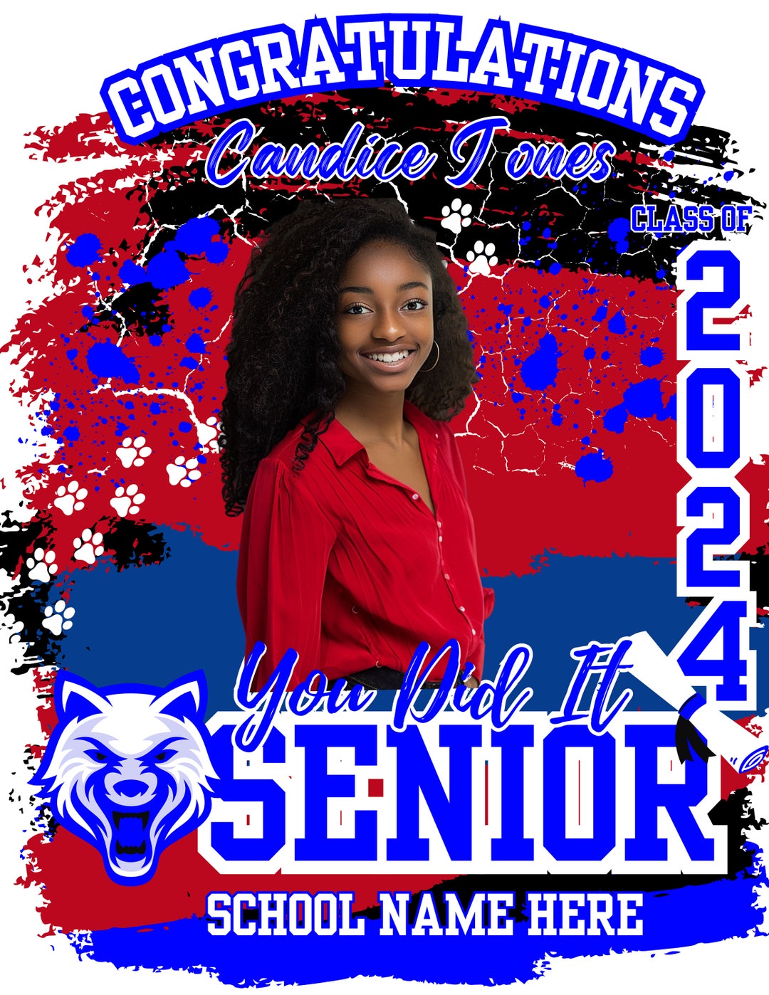 EDITABLE Graduation T-shirt Template-100% Editable - PDF Format ...