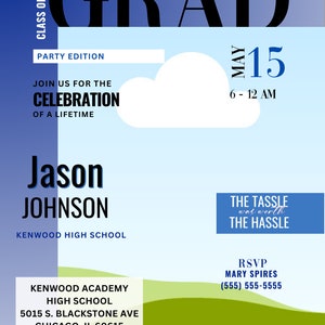 EDITABLE Graduation Magazinetemplate-100% Editable Magazine Cover- PDF ...