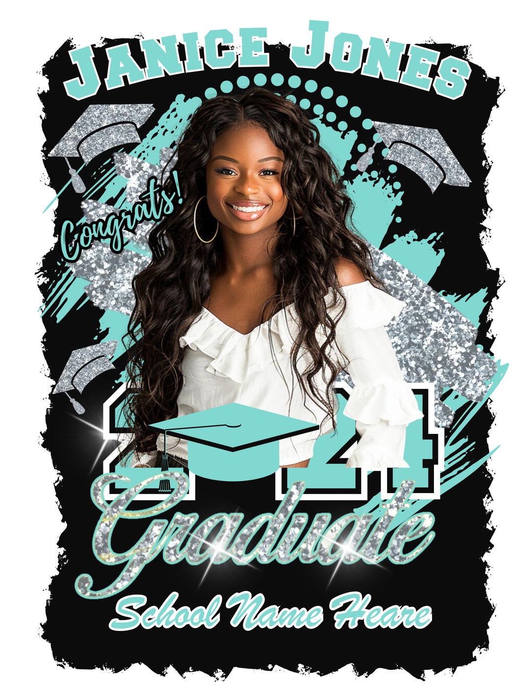 EDITABLE Graduation T-shirt Template-100% Editable - PDF Format ...