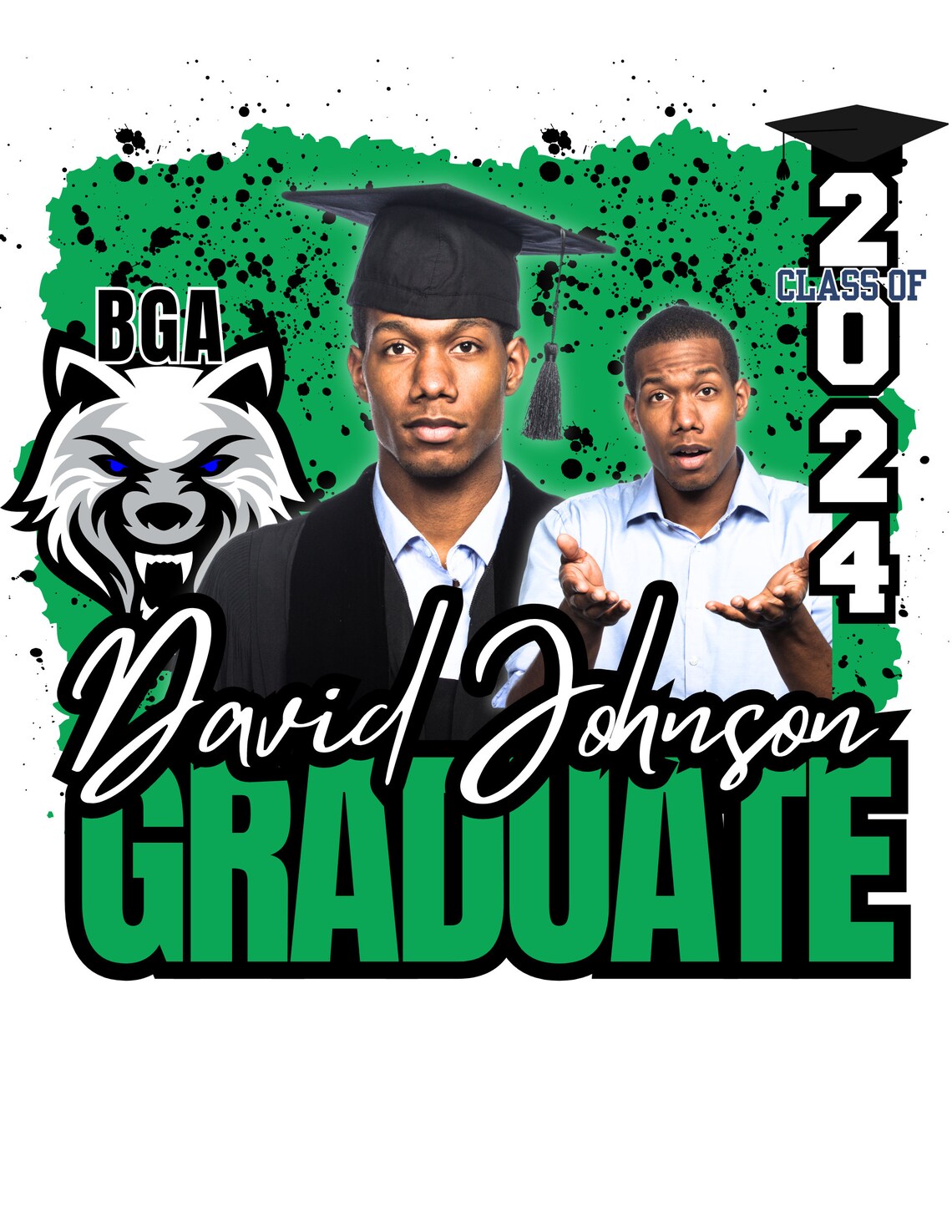 EDITABLE Graduation T-shirt Template-100% Editable - PDF Format ...