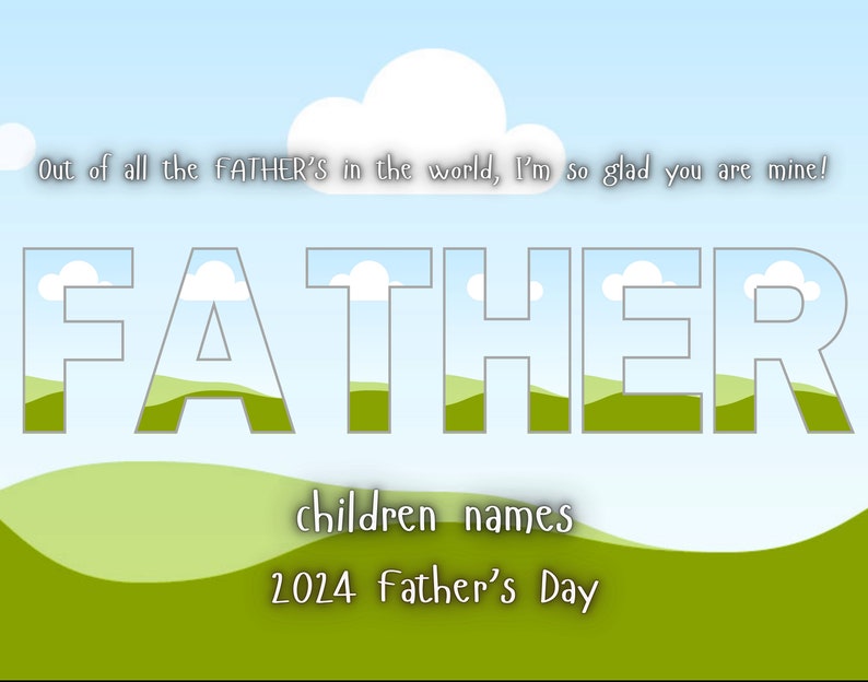 Father's Day Canva Frame Template: Drag & Drop Design (PDF) - Etsy Canada