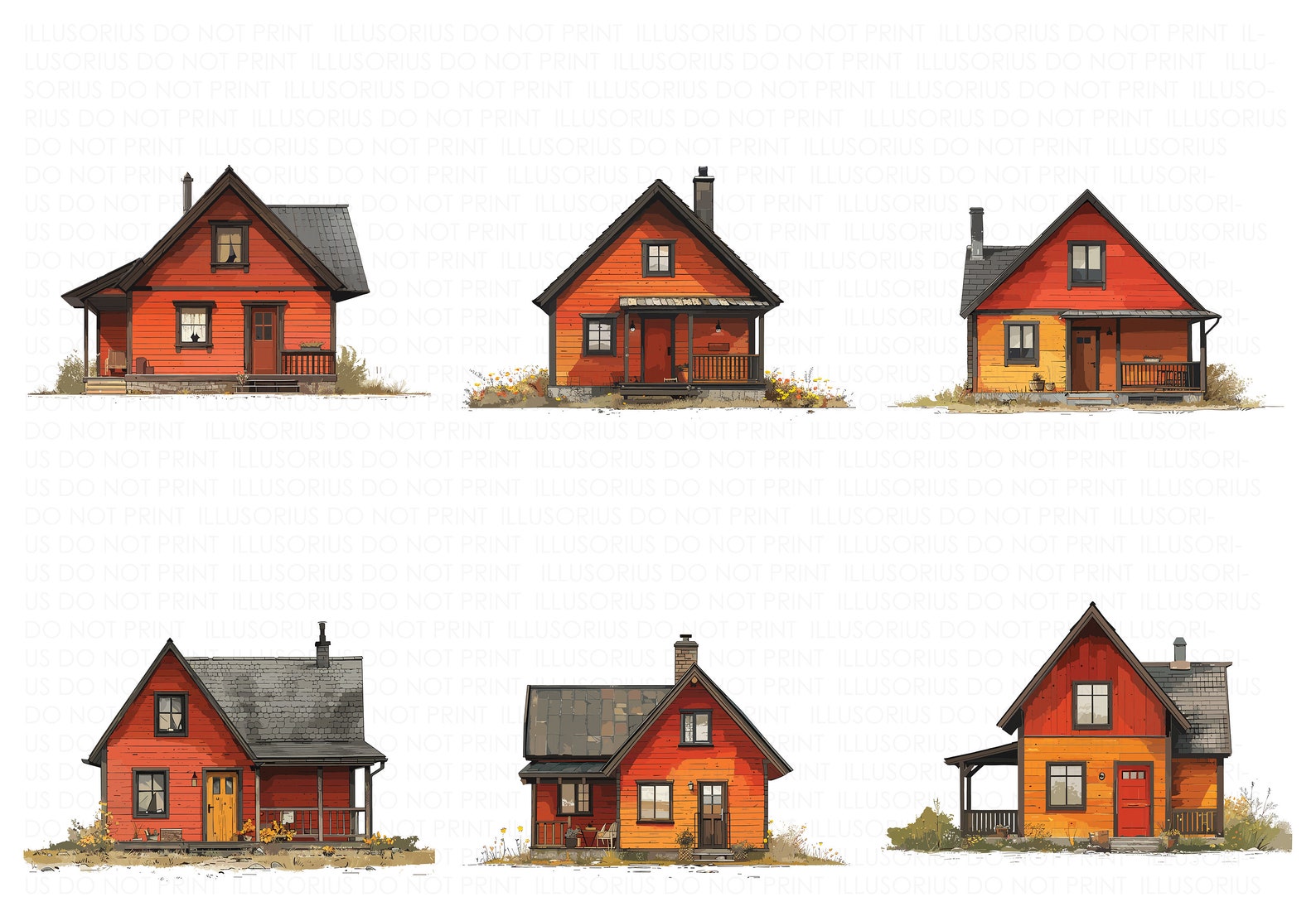 Building Art, Log Cabins, 2D Buildings, Cabin Clipart, Building Art, 2D ...