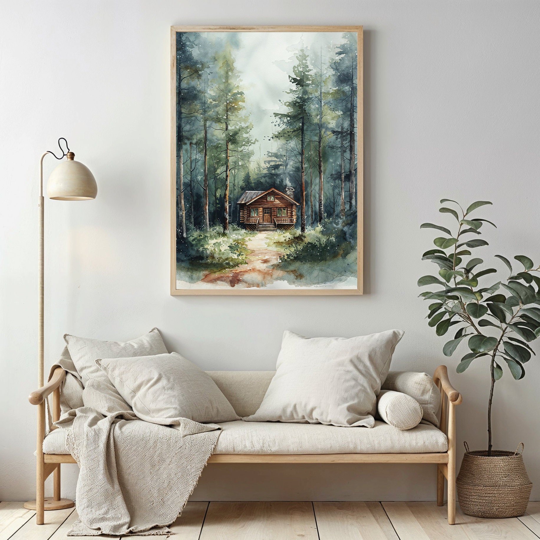 Cabin Life Original Painting / Cabin in the Woods / Summer / Cabin ...