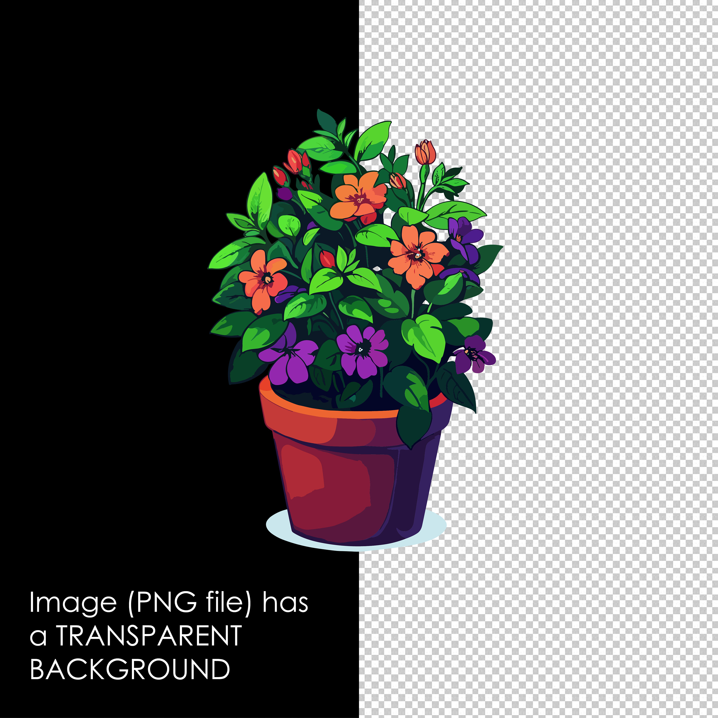 18 Vibrant Color Potted Plant, Plant Clipart PNG and PDF, House Plant ...