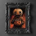Sam Pumpkin Creature Drawing, Printable Pumpkin Art, Rustic Halloween ...
