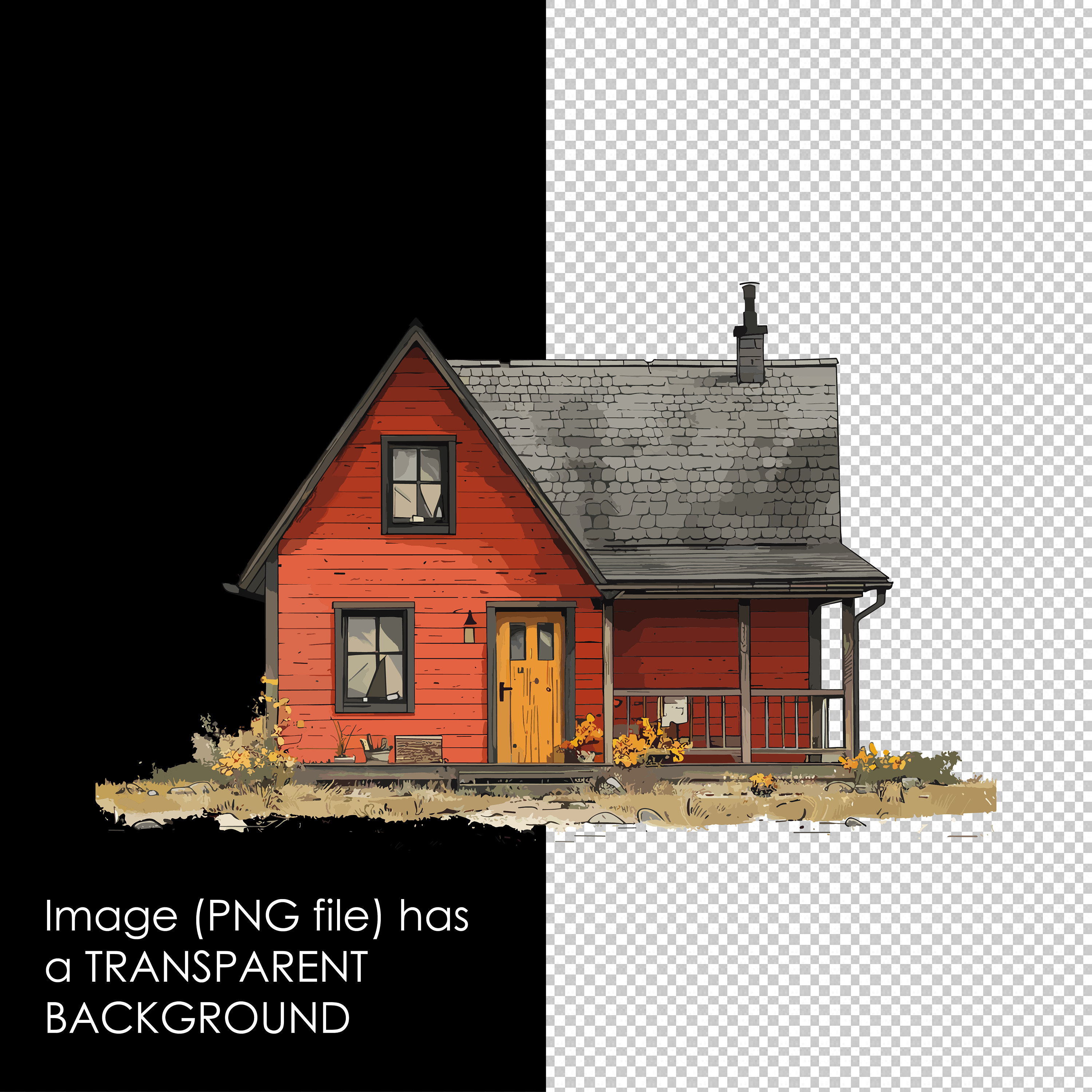 Building Art, Log Cabins, 2D Buildings, Cabin Clipart, Building Art, 2D ...