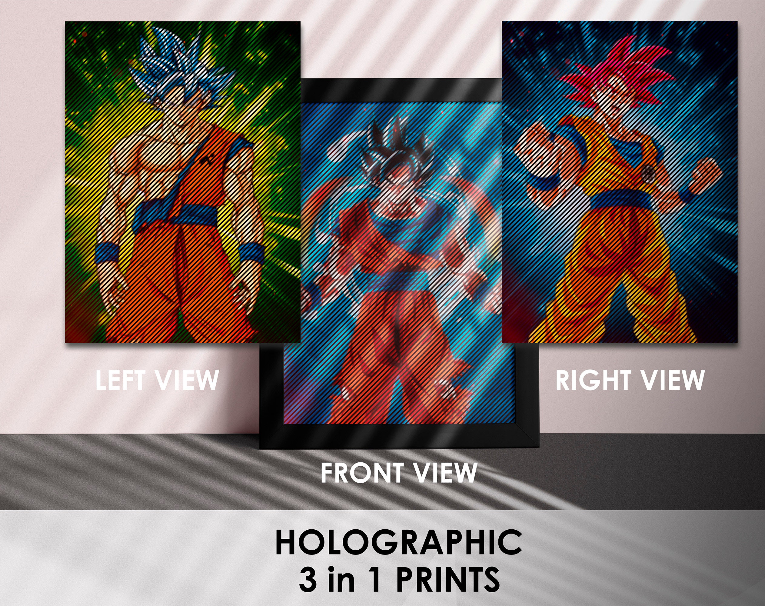 3D Triple Transition Anime Lenticular Poster, Holographic Print, Wall ...