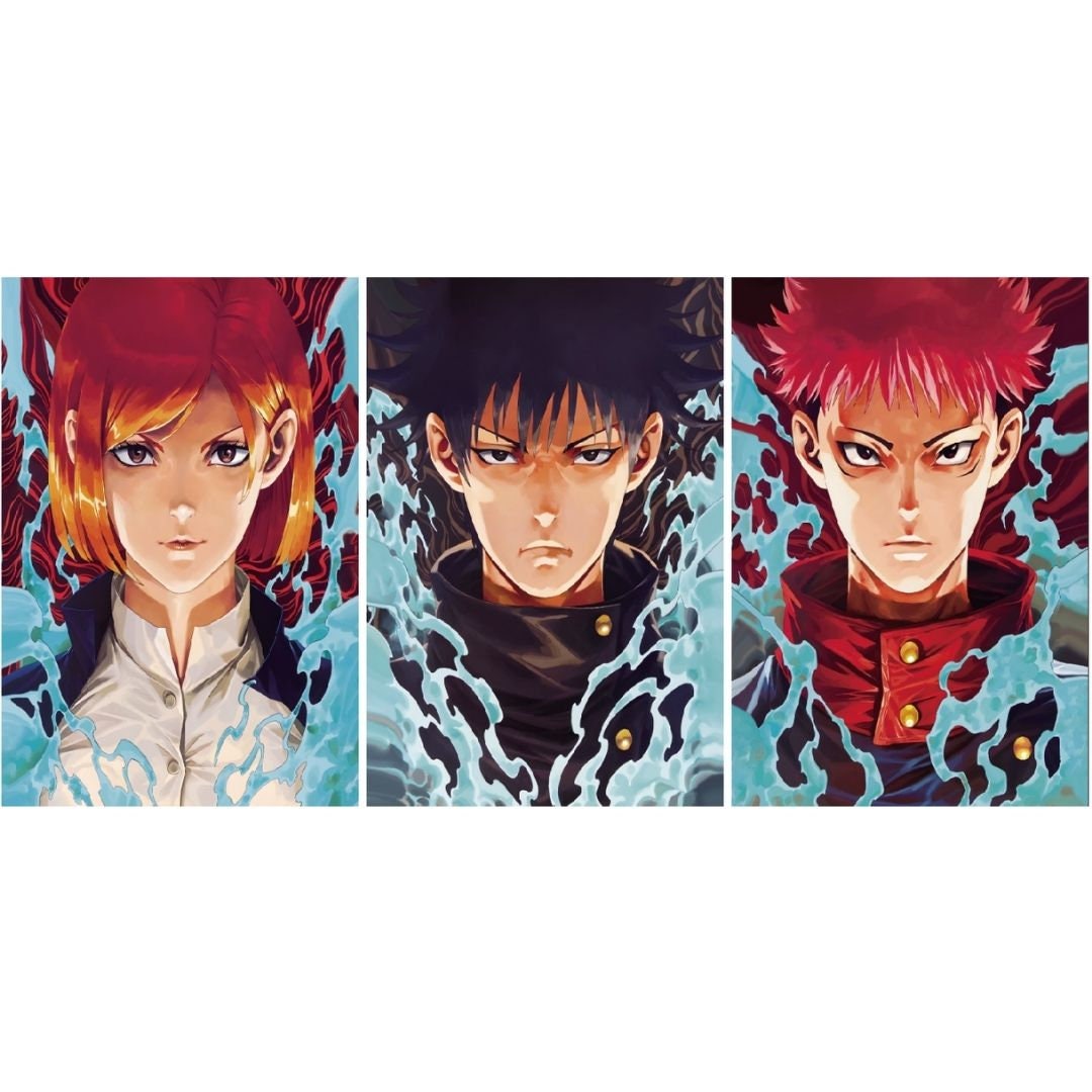 3D Triple Transition Jujutsu Kaisen Lenticular Poster, Holographic ...