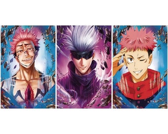 3D Triple Transition Anime Lenticular Poster, Holographic Print, Wall ...