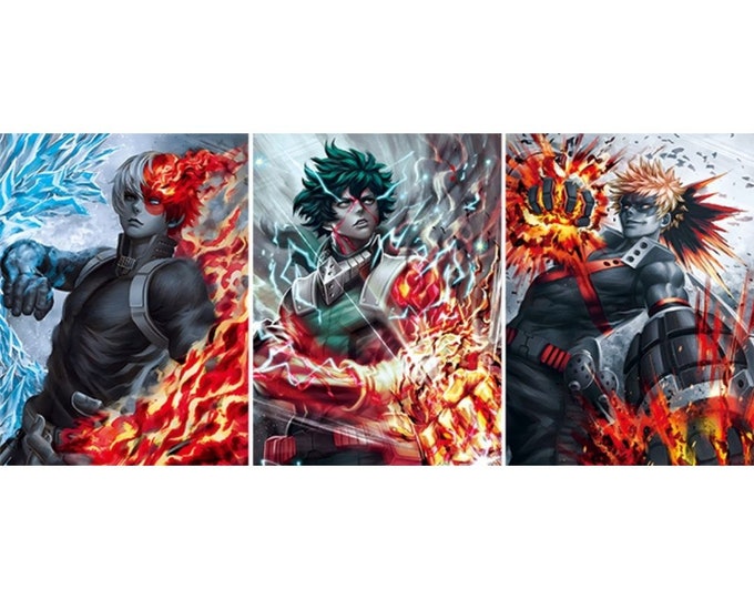 3D Triple Transition Anime Lenticular Poster, Holographic Print, Wall ...