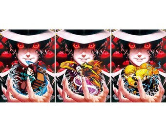 3D Triple Transition Anime Lenticular Poster, Holographic Print, Wall ...