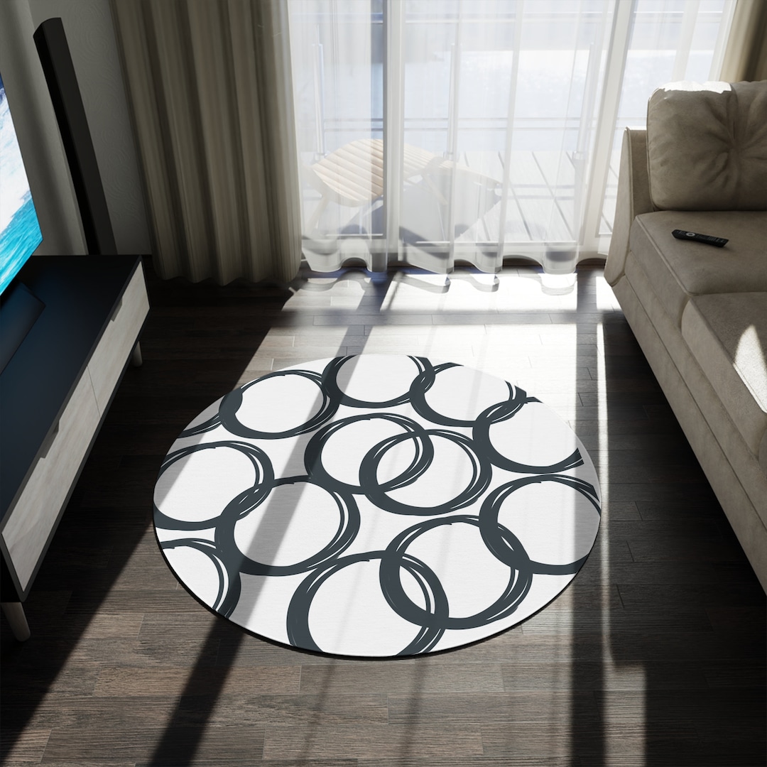 Beautiful Round Rug 60x60 Inch Perfect for Living Area, Bedrooms ...
