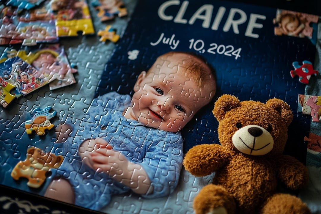 Newborn Photo Puzzle: Custom Baby Keepsake Gift (35-1000 Pieces) - Etsy