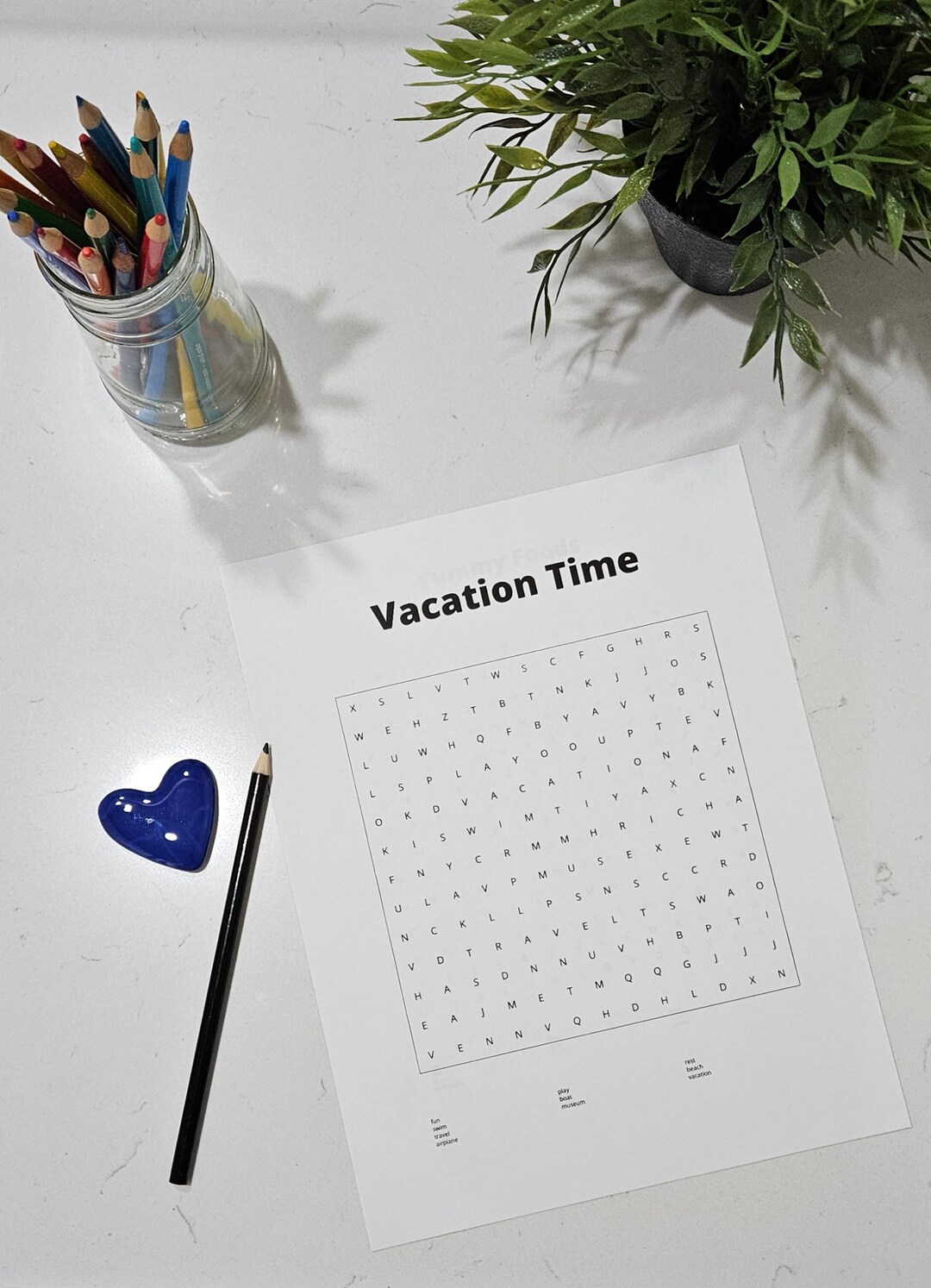 Vacation Time Word Search Puzzle - Etsy