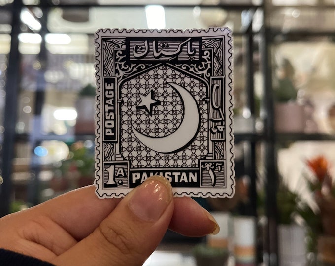 Pakistan Postage Stamp Sticker | Desi Vinyl Sticker | Laptop Sticker ...