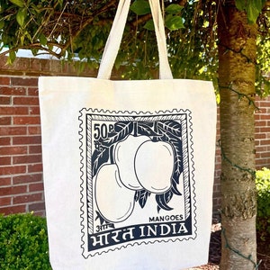 India Stamp Tote Bag - Etsy