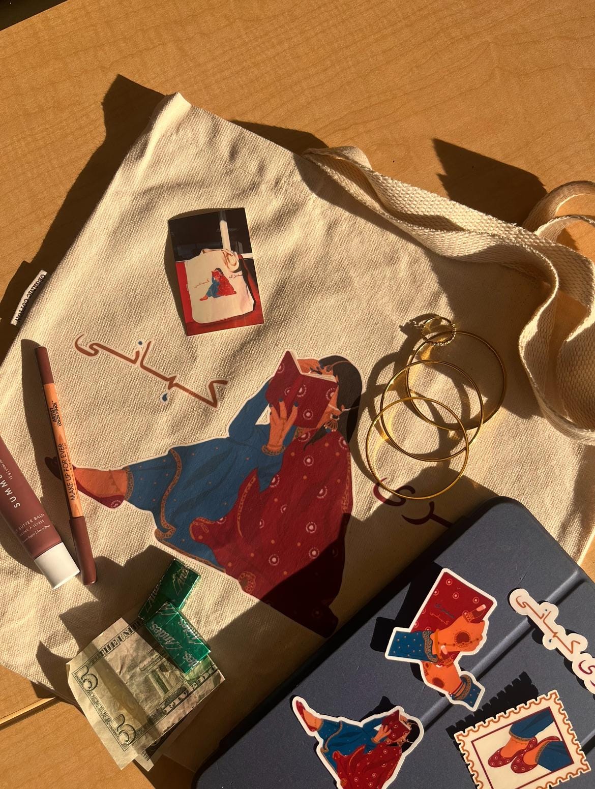 Desi Tote Bag | Meri Kitab Tote | Handcrafted Pakistani Tote | South ...