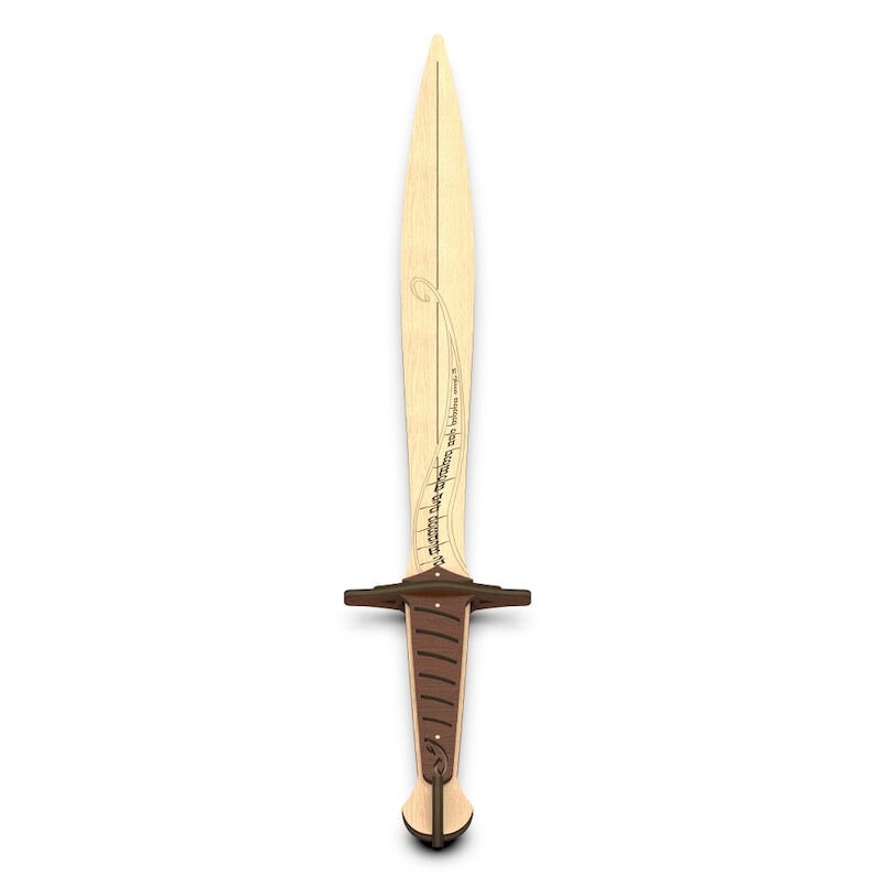 LOTR Sword, Wooden Sting Sword, Wooden Toys, Lord of Ring Movie Sting ...
