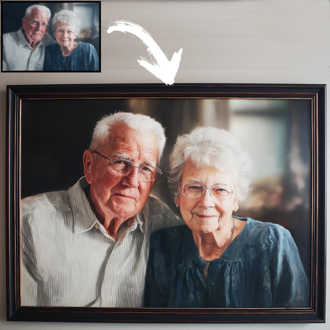 Custom Grandparents Portrait From Photo – Realism & Hyperrealism Oil ...