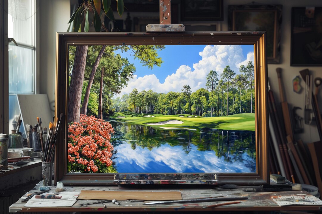Original Oil Painting Augusta National Golf, No-frame Oil Painting ...