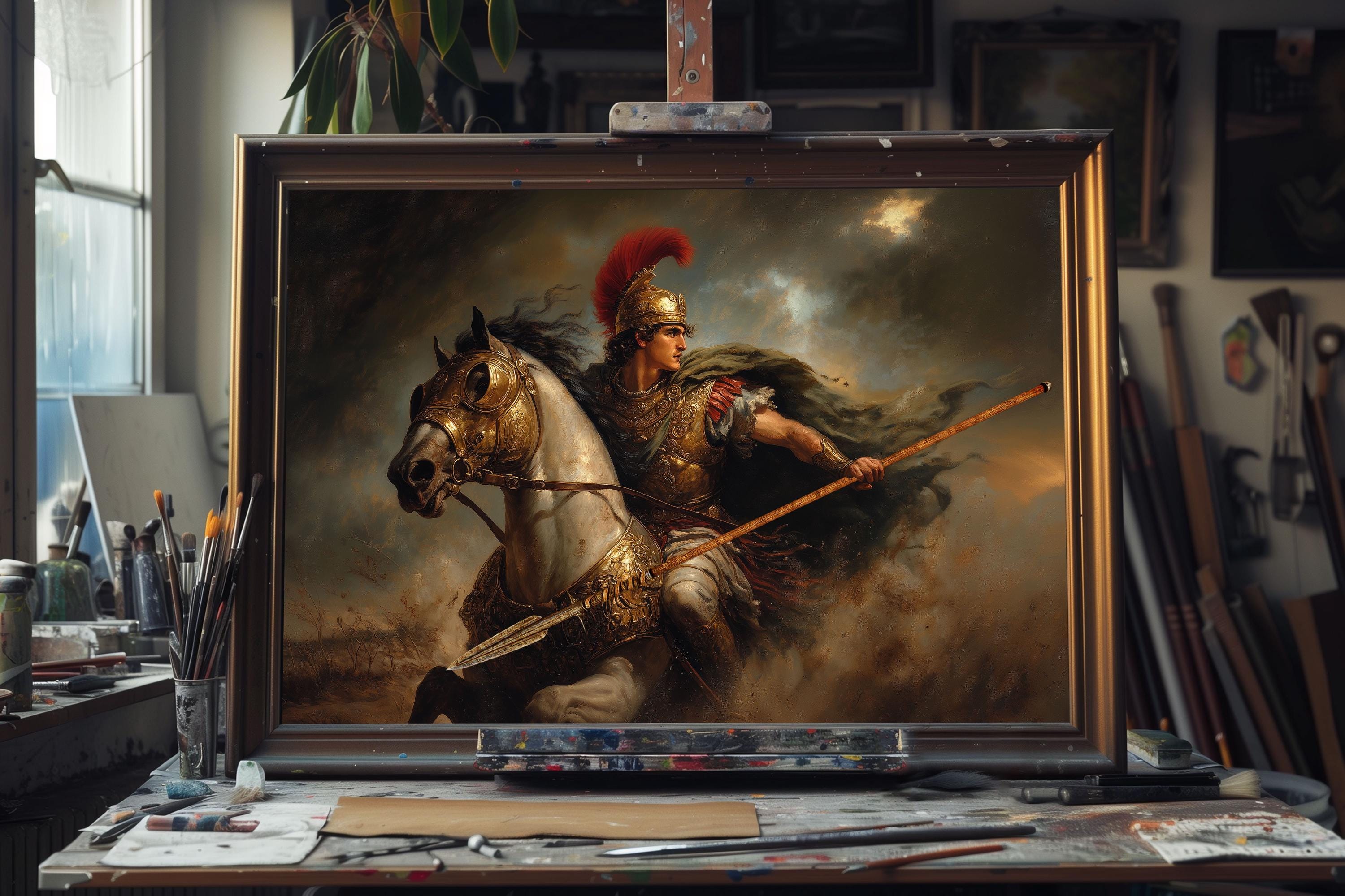 Fine Art Oil Painting Alexander the Great, Greek King Portrait ...