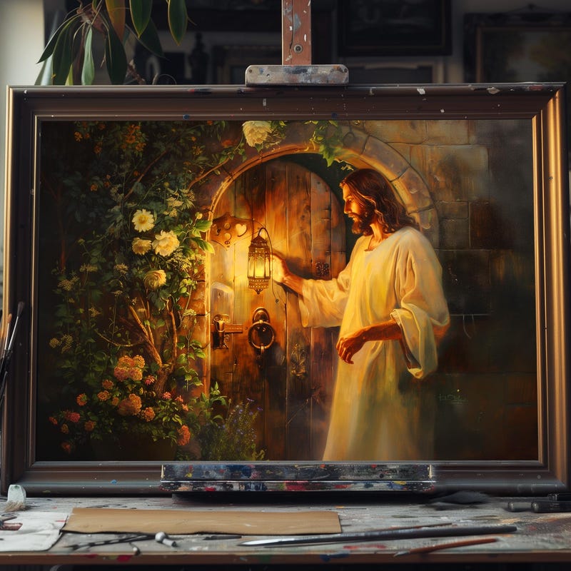 Jesus Knocking Door - Etsy