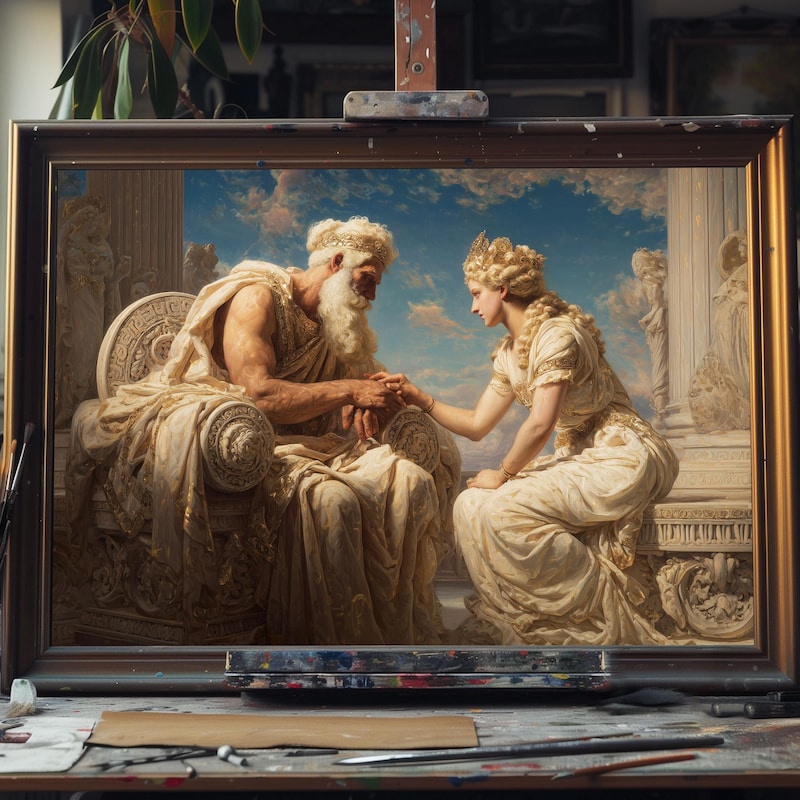 Zeus Painting Ancient - Etsy