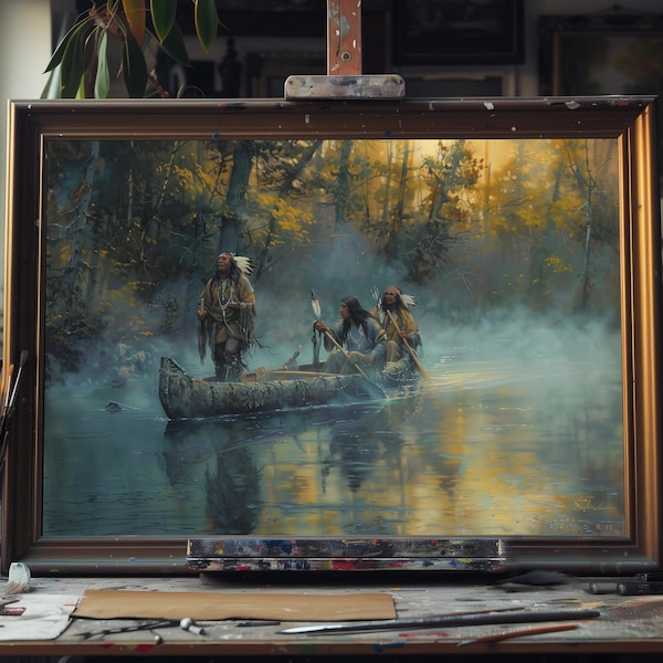 Native Oil Painting on Canvas - Etsy
