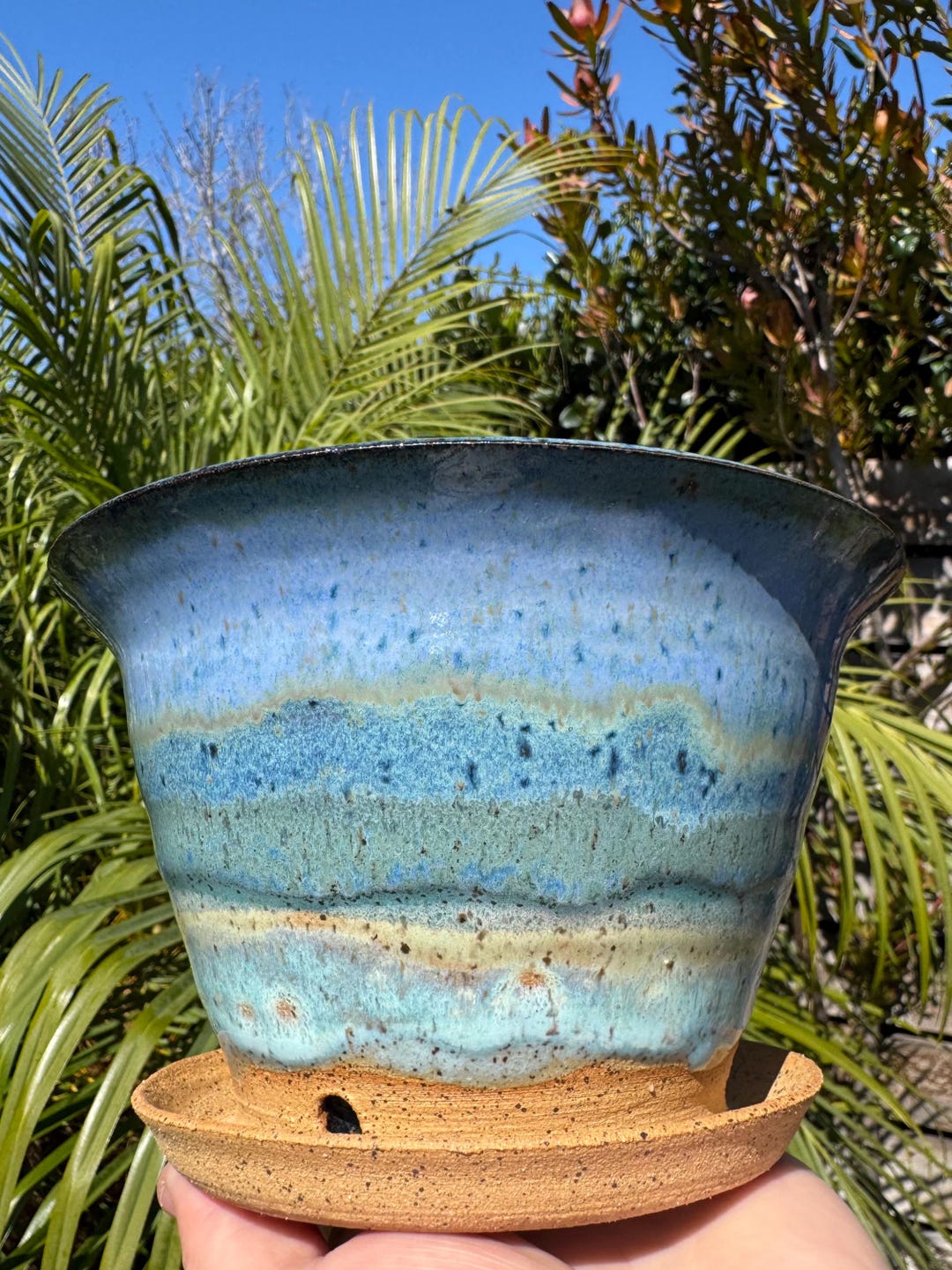 Handmade Planter Pots With Built-in Saucers & Drainage Holes, Hand ...