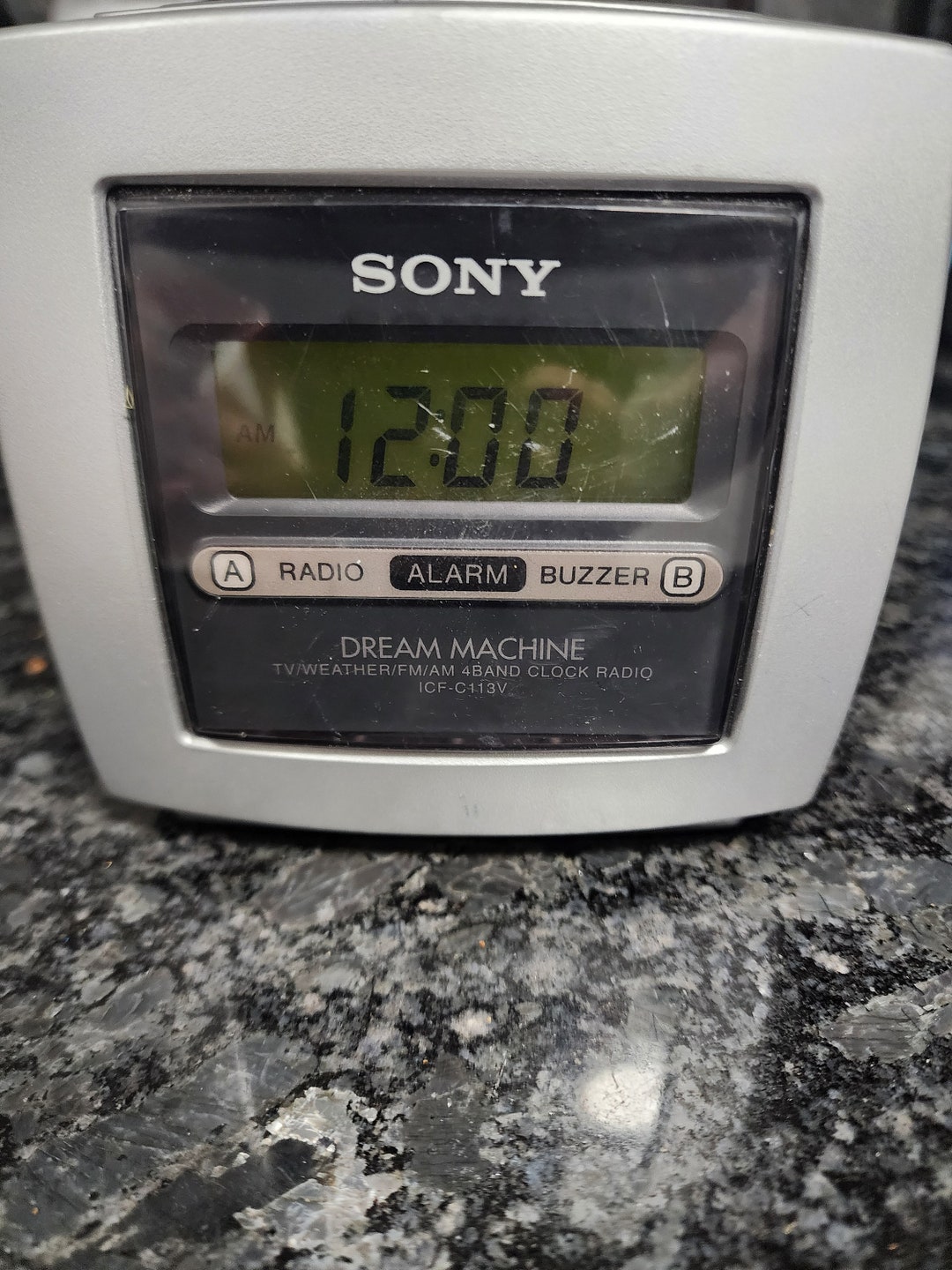 Vintage Sony Dream Machine ICF-C113V Alarm Clock Radio TV Weather 4 ...