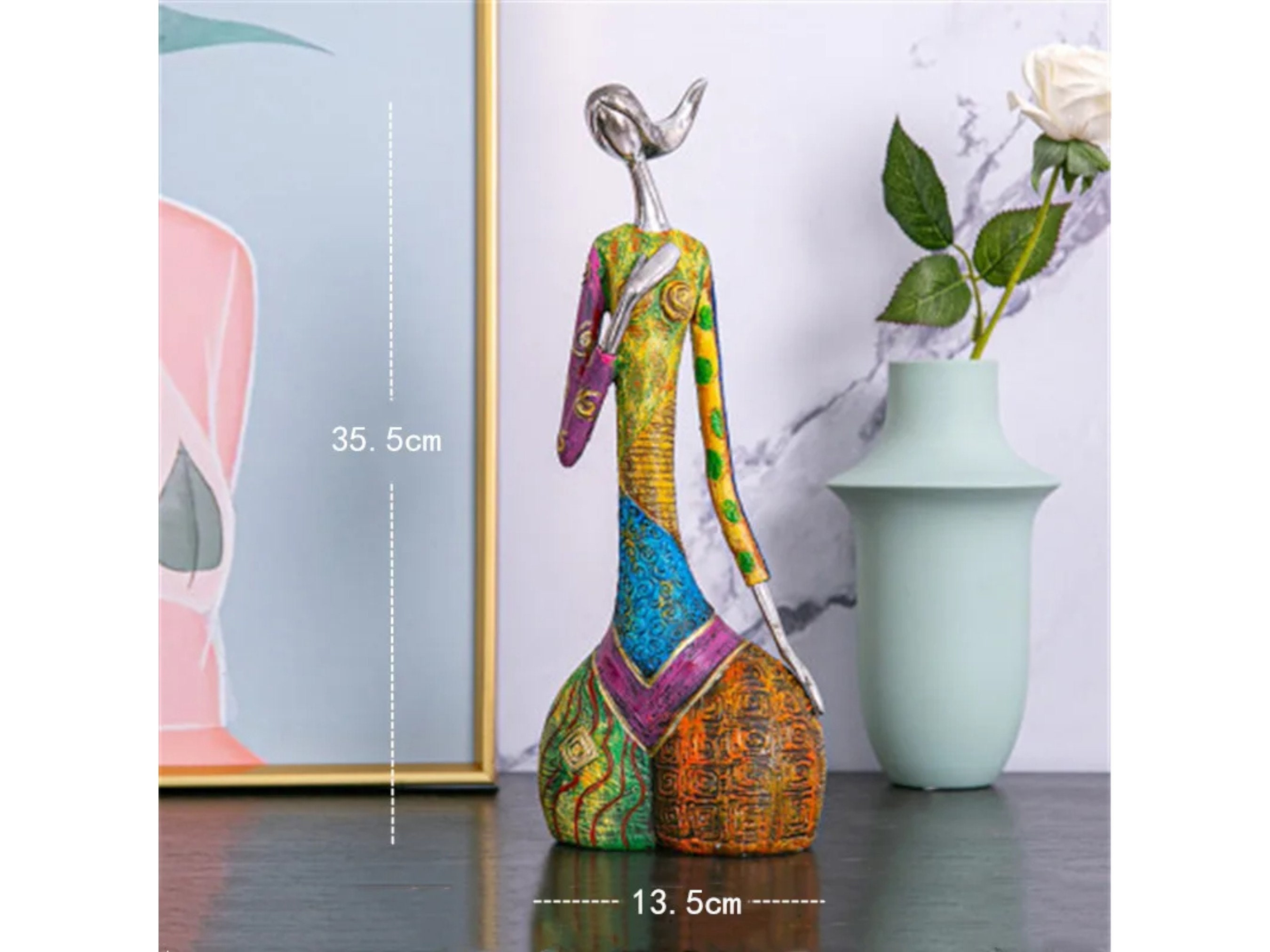 Indoor Tabletop Standing Statue | Living Room Desktop Art Object | Home ...