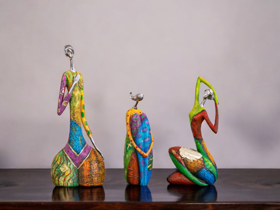 Indoor Tabletop Standing Statue Living Room Desktop Art Object Home ...