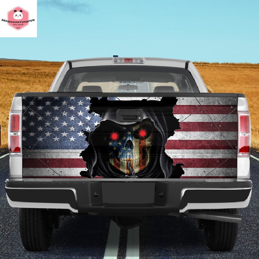Silent Death Tailgate Wrap, Bird Decal for Car, Death Skull Graphic ...