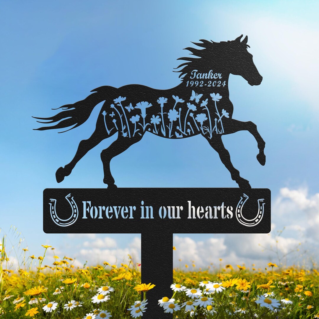 Custom Horse Memorial Sign, Horse Sign With Stake, Sympathy Sign ...