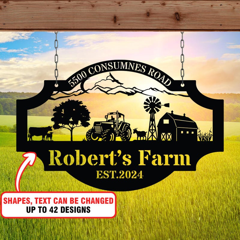 Metal Farm Signs - Etsy